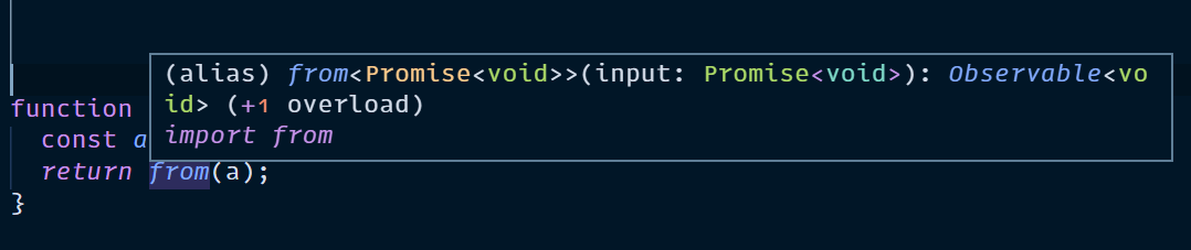 Using from() with a void typed promise returns type Observable · Issue ...