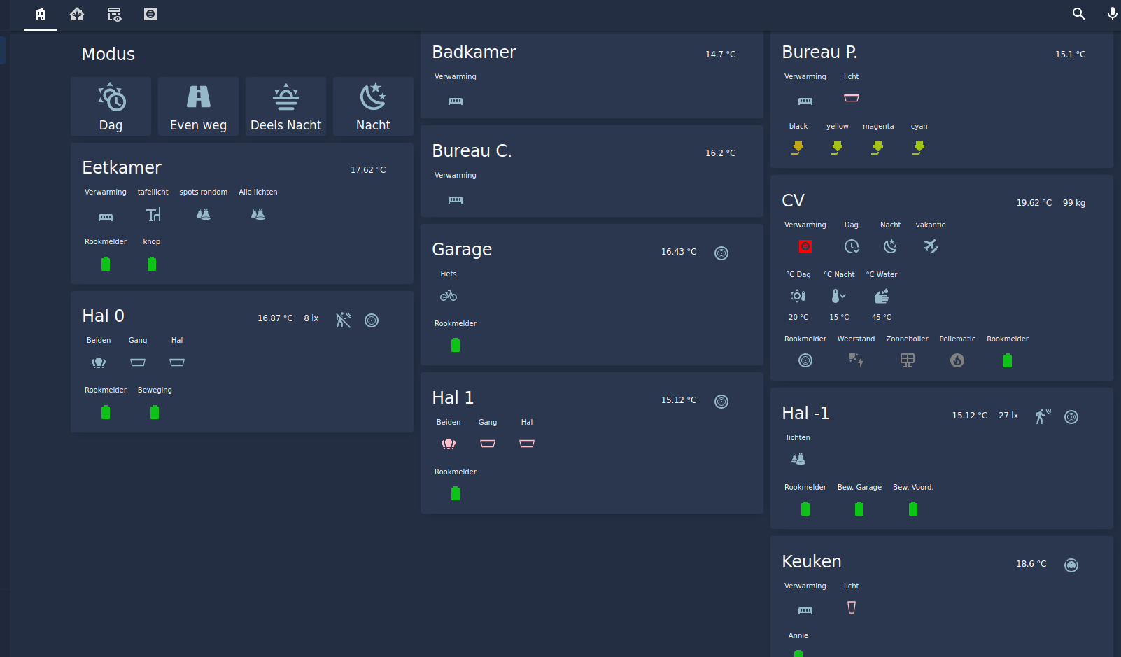 Mixing the room card with other cards gives a strange layout. · Issue ...