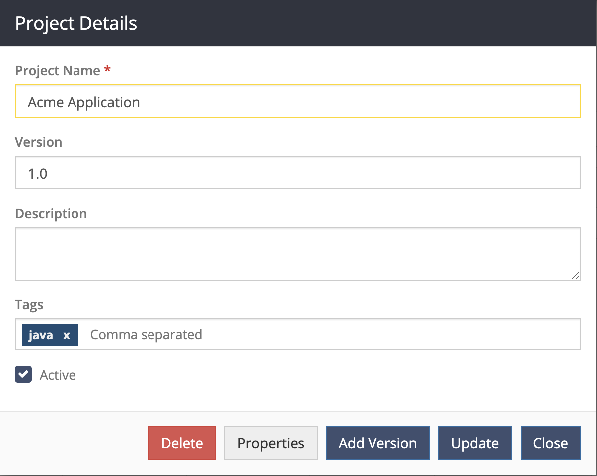 Add 'active' bit to project · Issue #399 · DependencyTrack/dependency-track · GitHub