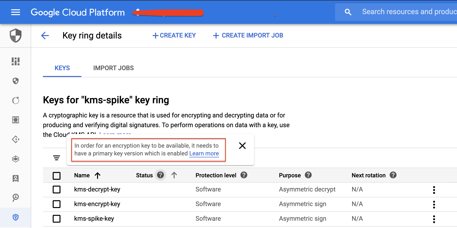 [GCP][KMS] 'KeyError: primary' when try fetch all cryptoKeys · Issue #730 · nccgroup/ScoutSuite ...