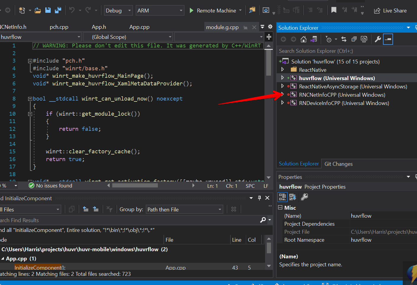 [Windows] Cannot open source file winrt/ReactNativeNetInfo.h · Issue ...