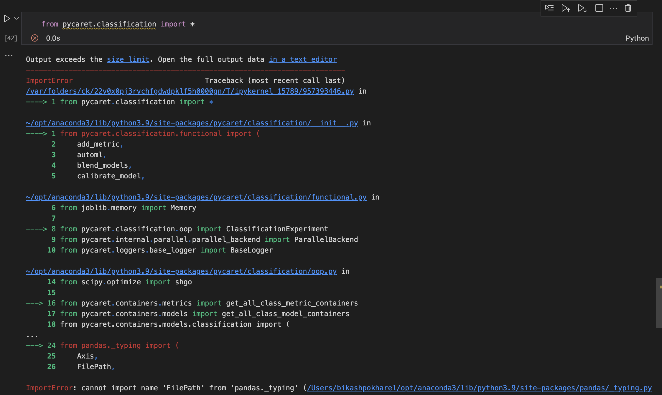 [install] From Pycaret Classification Import · Issue 3437 · Pycaret Pycaret · Github