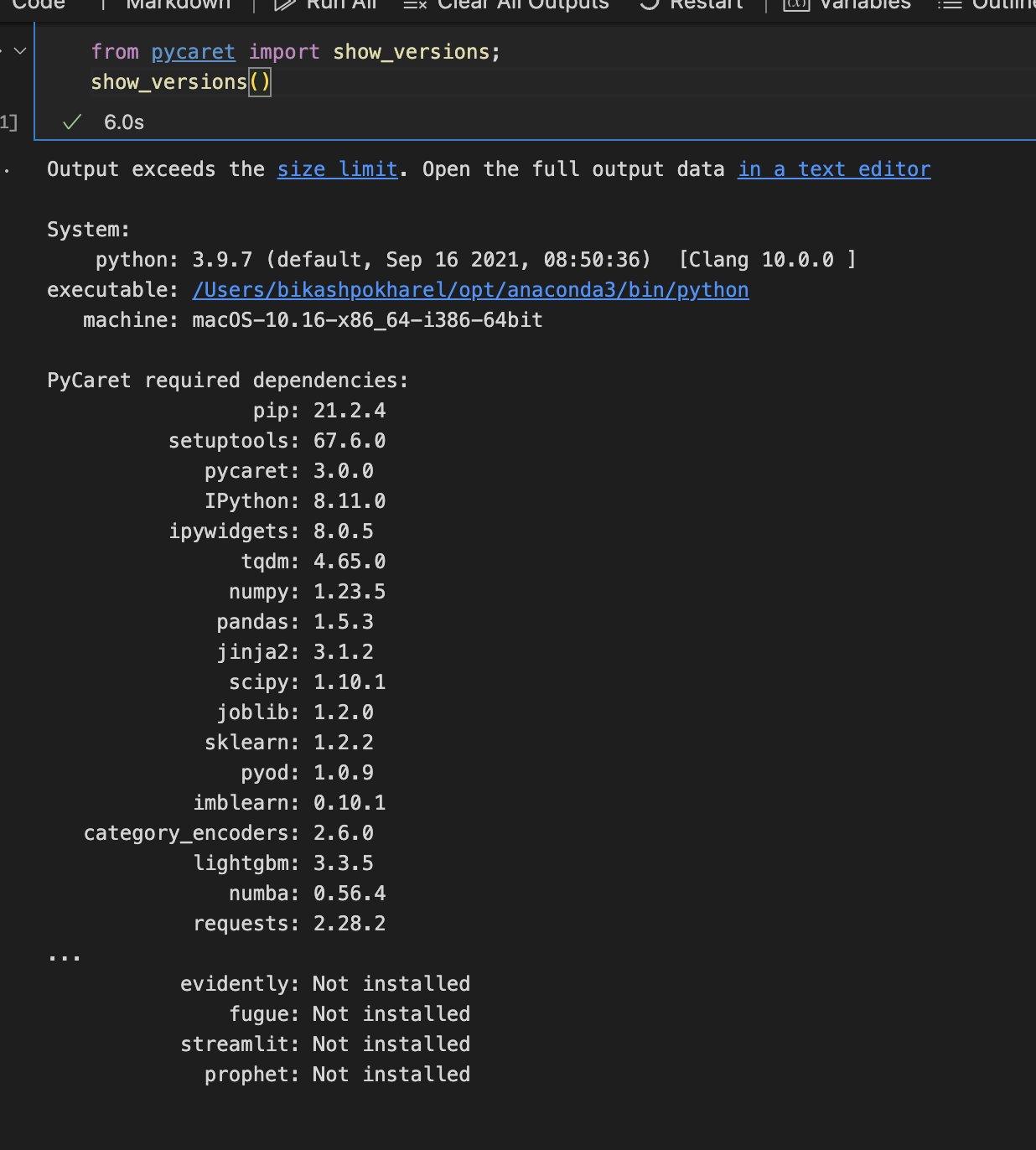 [install] From Pycaret Classification Import · Issue 3437 · Pycaret Pycaret · Github