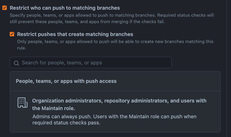 After May 10th: Change branch protection to the `current` branch ...