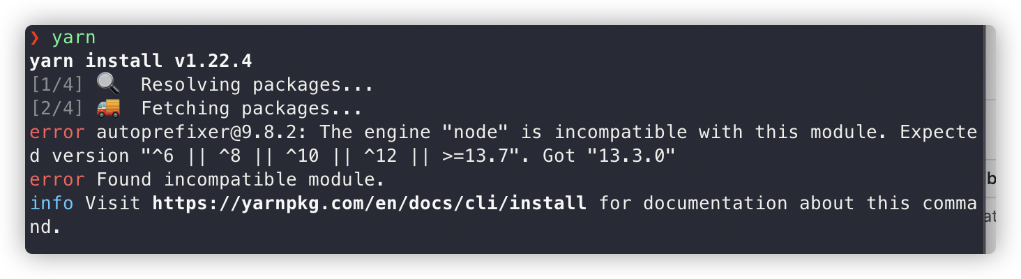 autoprefixer@9.8.2: The engine "node" is incompatible with this module error. · Issue #1329 ...