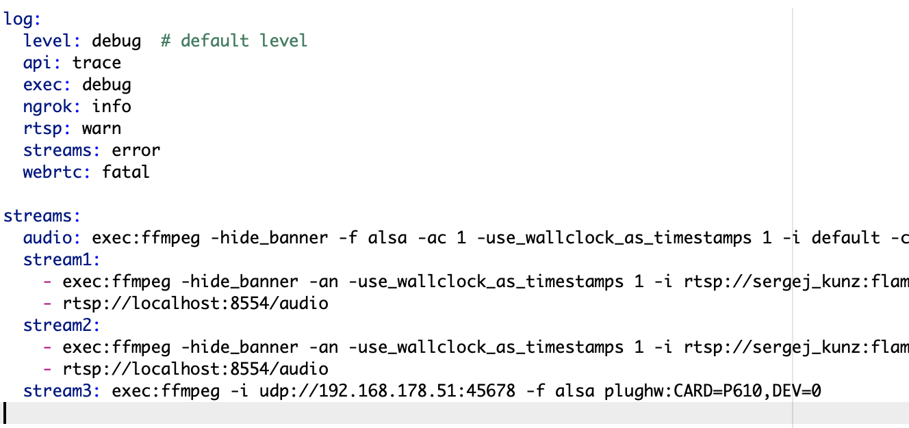 Play UDP Stream via ALSA · Issue #175 · AlexxIT/go2rtc · GitHub
