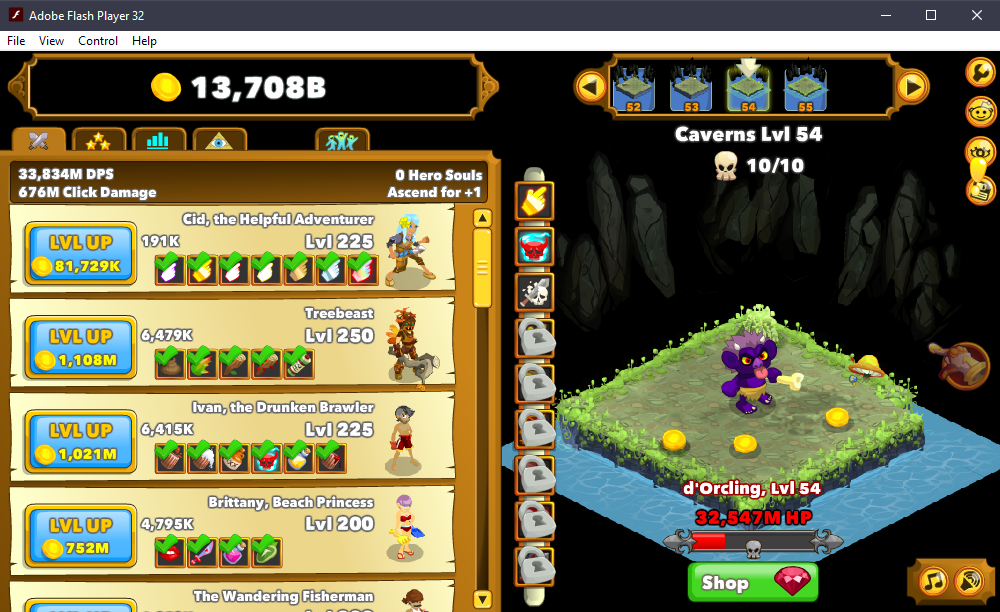(AVM2) Clicker Heroes is now playable, but there are minor bugs · Issue ...
