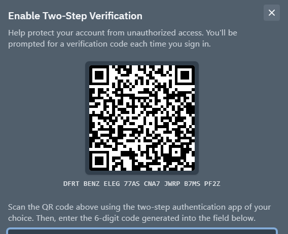 Two-Step Verification QR code fails to scan on some devices · Issue ...