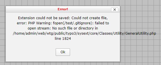 Selection of folder don't work, create EXT in wrong folder. · Issue #351 · FriendsOfTYPO3 ...