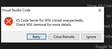 WSL Ubuntu-20.04 refuses to start / connect to remote WSL · Issue #5790 · microsoft/vscode ...