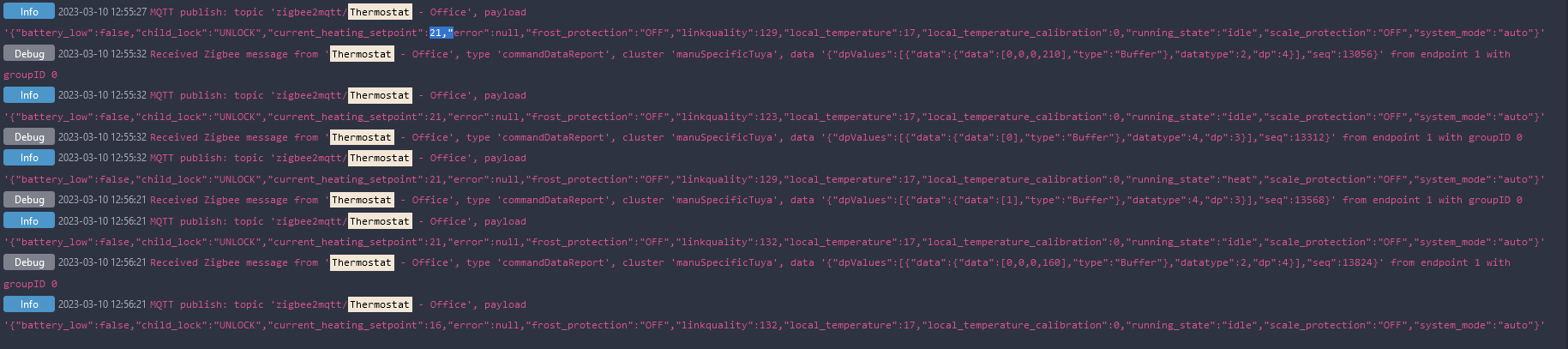 TuYa TS0601_thermostat_3 reverts current_heating_setpoint to default · Issue #16984 · Koenkk ...