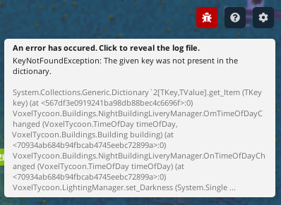 Unsure. Bug appeared with warning message. · Issue #153 · voxeltycoon/bug-tracker · GitHub