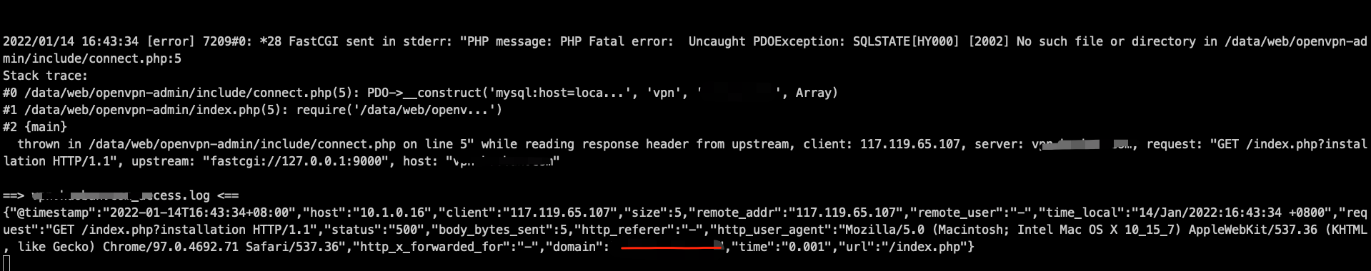 Installation failed · Issue #175 · Chocobozzz/OpenVPN-Admin · GitHub