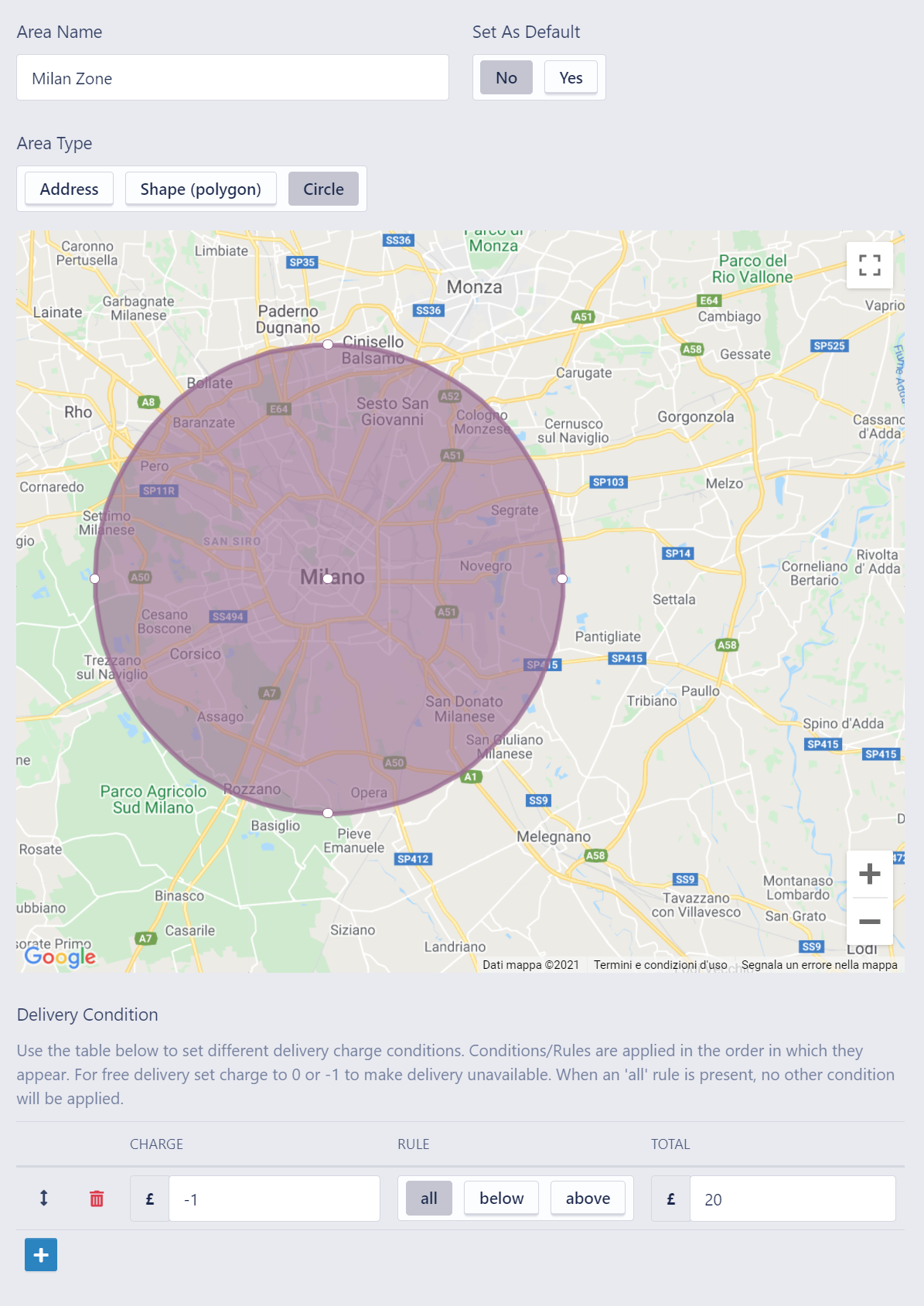 [BUG] Deactivate areas with -1 do NOT works anymore · Issue #648 · tastyigniter/TastyIgniter ...