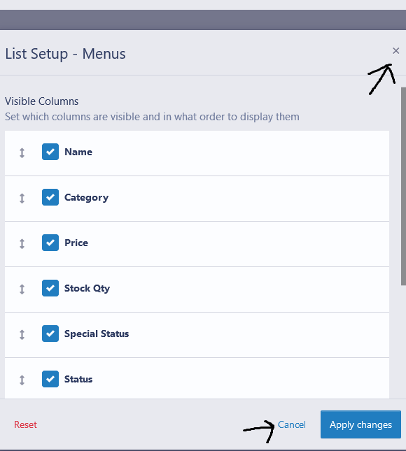 Setup window in menu items not closing with cancel or cross pressing · Issue #522 · tastyigniter ...