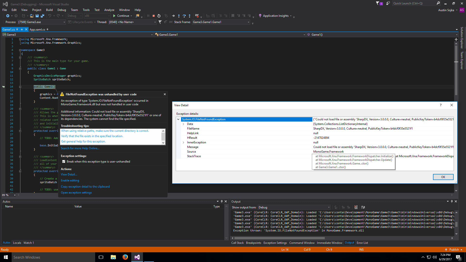 Sharpdx Filenotfoundexception When Using Nuget Package With Windows 10 Uwp Project · Issue 409
