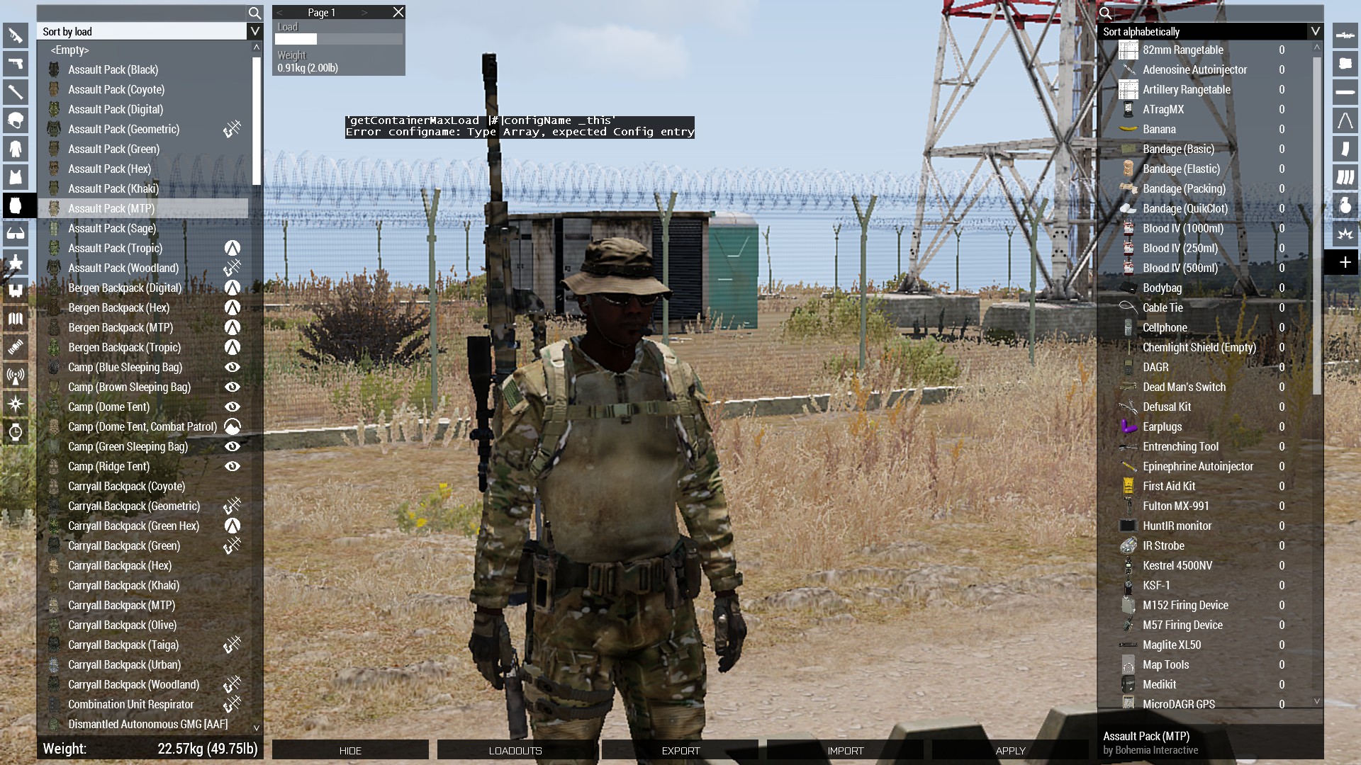 Sorting backpacks by load causes an error message · Issue #8009 ...