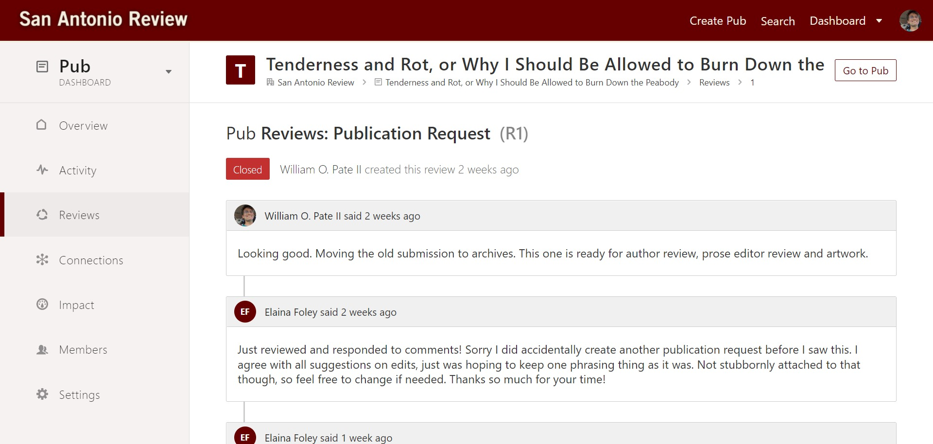 Review Status Mixed Up · Issue #1913 · pubpub/pubpub · GitHub