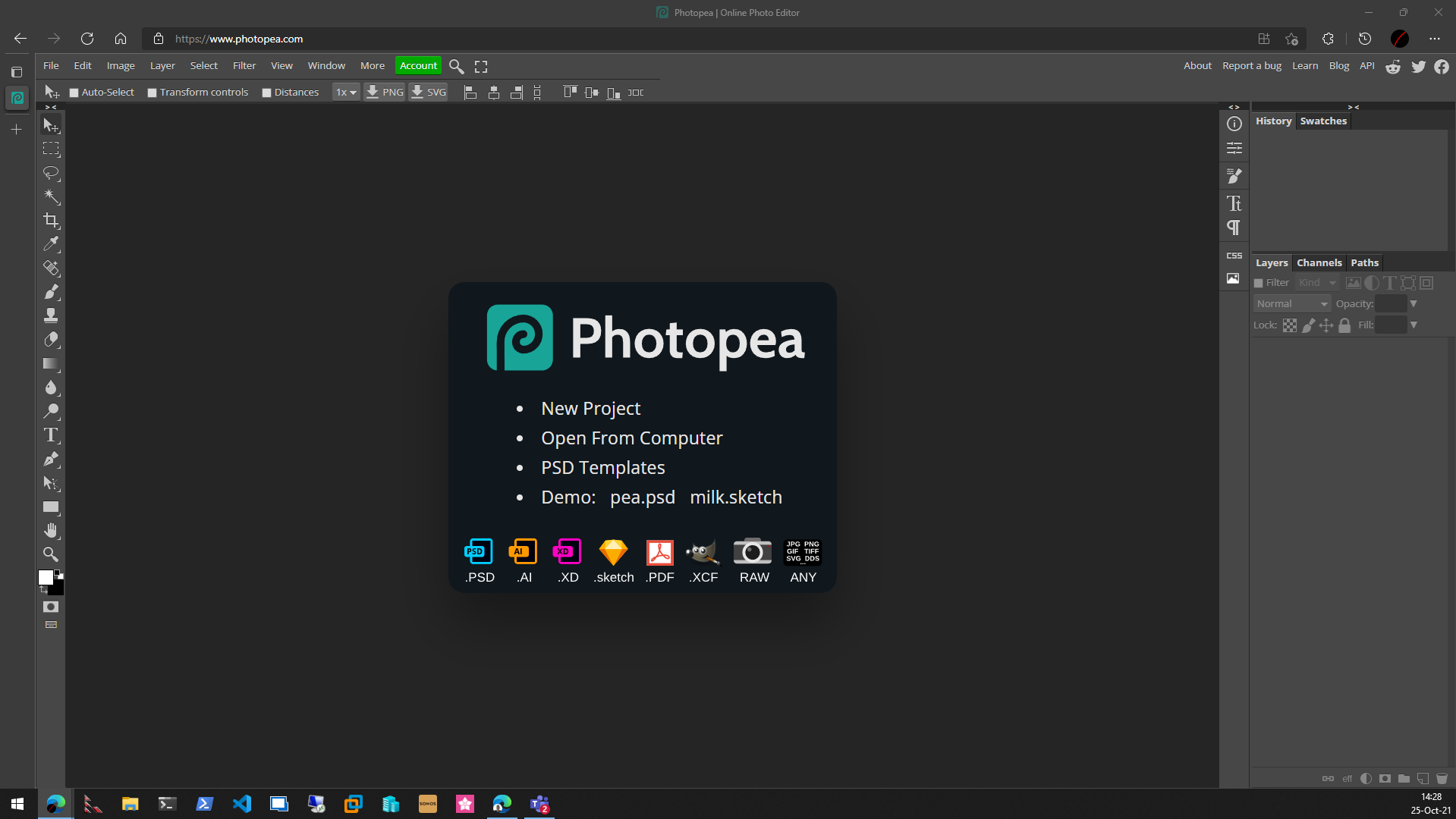 utilize the entire screen on a 4K monitor · Issue #3879 · photopea ...