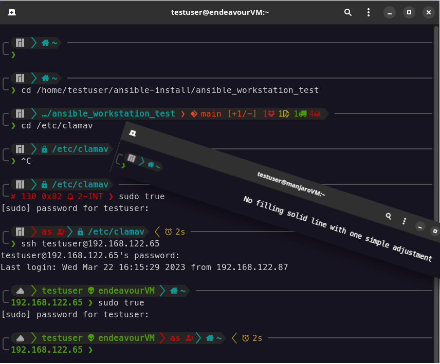 starship.toml; 'Starship shell prompt' config file; Variant 2bg: two line prompt, with ...