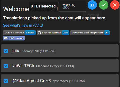 [Bug]: TL Selection seems like it doesn't work? · Issue #378 · LiveTL/LiveTL · GitHub