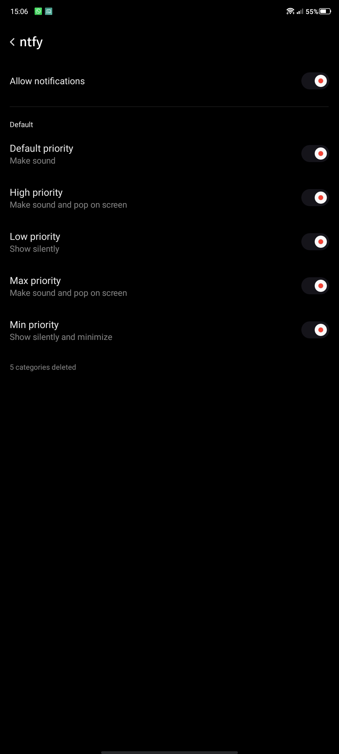 Separate notification category for service info · Issue #931 · binwiederhier/ntfy · GitHub