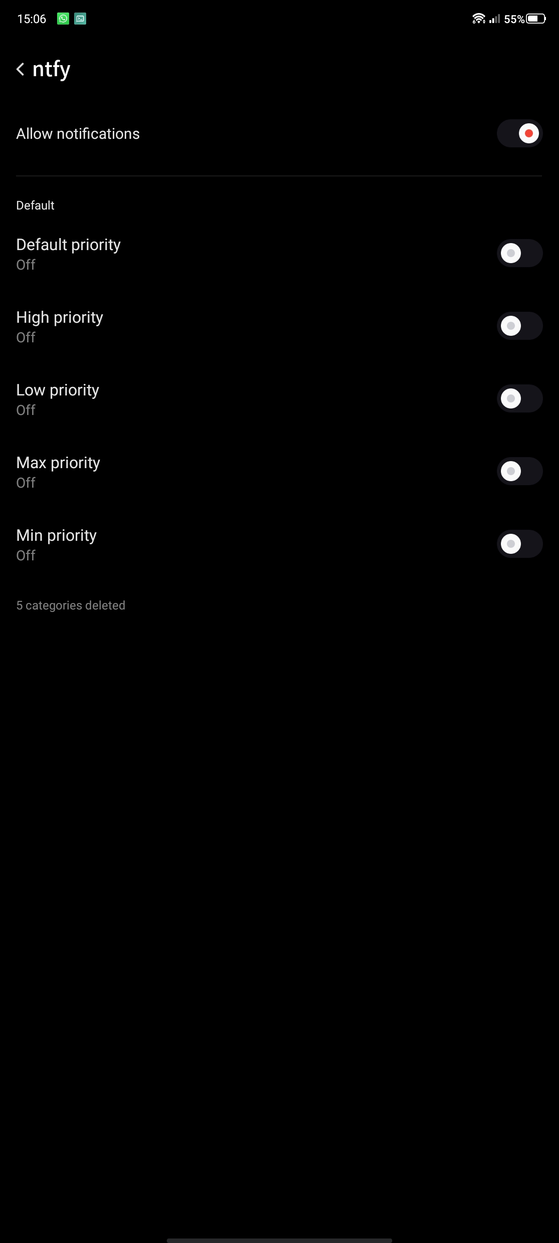 Separate notification category for service info · Issue #931 · binwiederhier/ntfy · GitHub