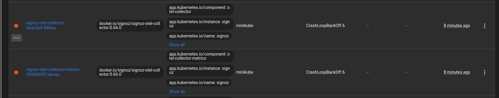 Terraform timeout when deploying helm chart to minikube · Issue #1928 · SigNoz/signoz · GitHub