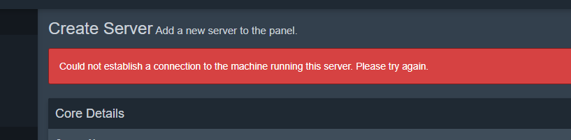 Could not establish a connection to the machine running this server. Please try again. · Issue ...