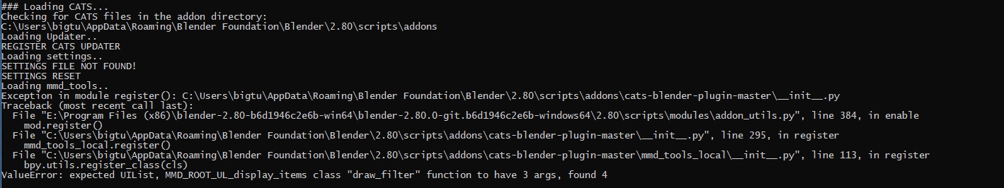 Cats Plugin will not enable on blender 2.8 (Windows) · Issue #109 · absolute-quantum/cats ...