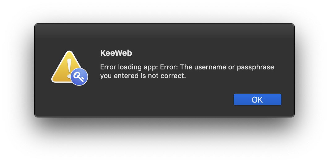 Error loading app: Error: The username or passphrase you entered is not correct. · Issue #1574 ...