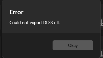 [BUG] Could not export DLSS dll. · Issue #114 · beeradmoore/dlss-swapper · GitHub