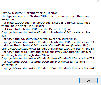 New version broke texture preview/extraction · Issue #585 · Perfare/AssetStudio · GitHub