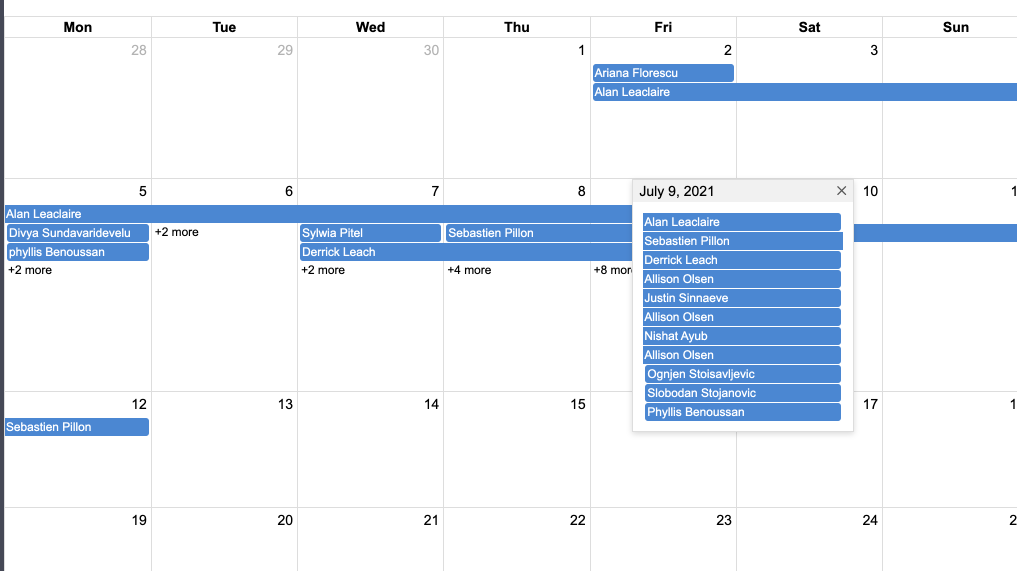 Duplicate Events In Popover · Issue 6397 · Fullcalendarfullcalendar · Github 