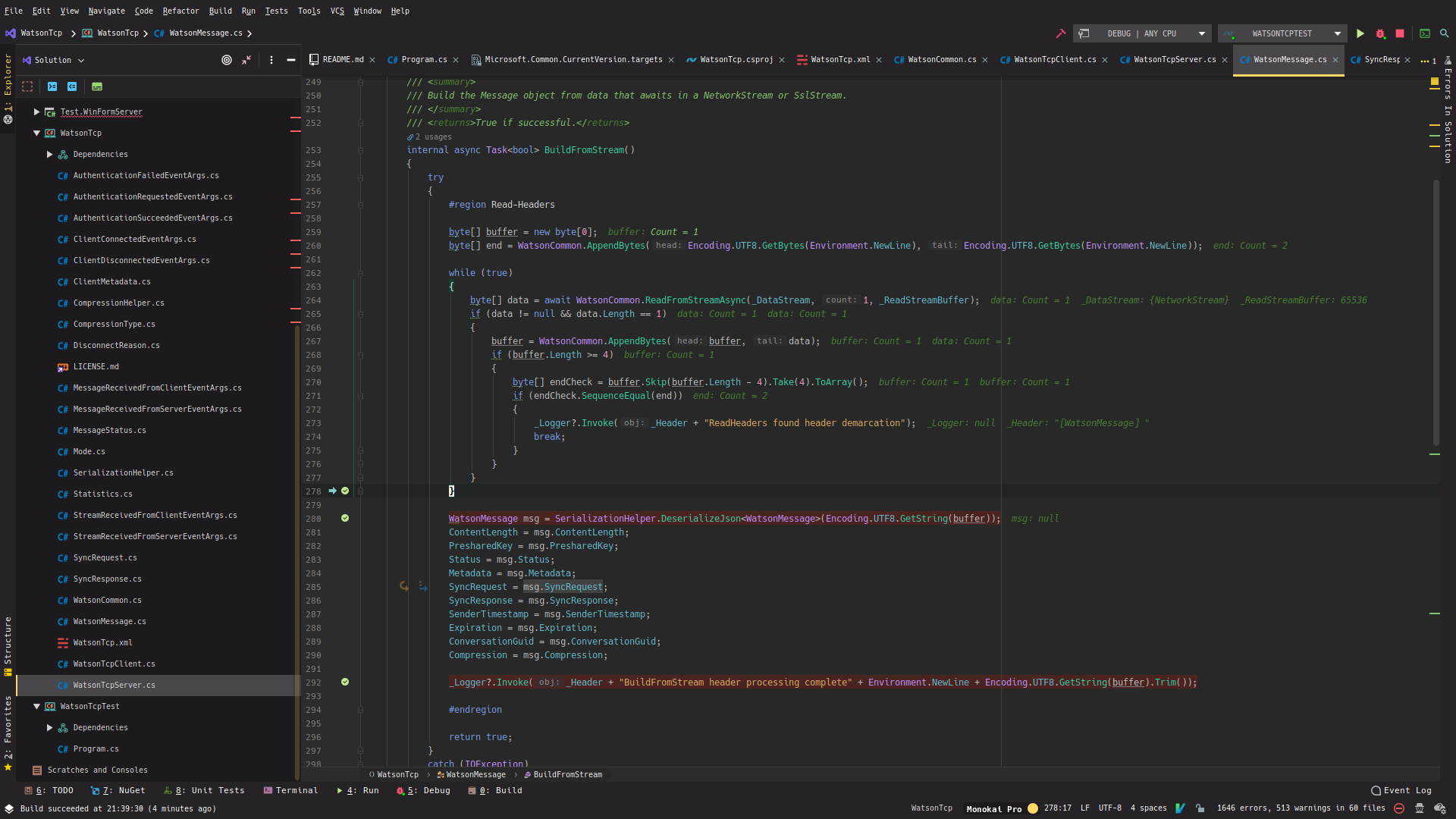 Project not working on linux · Issue #84 · dotnet/WatsonTcp · GitHub