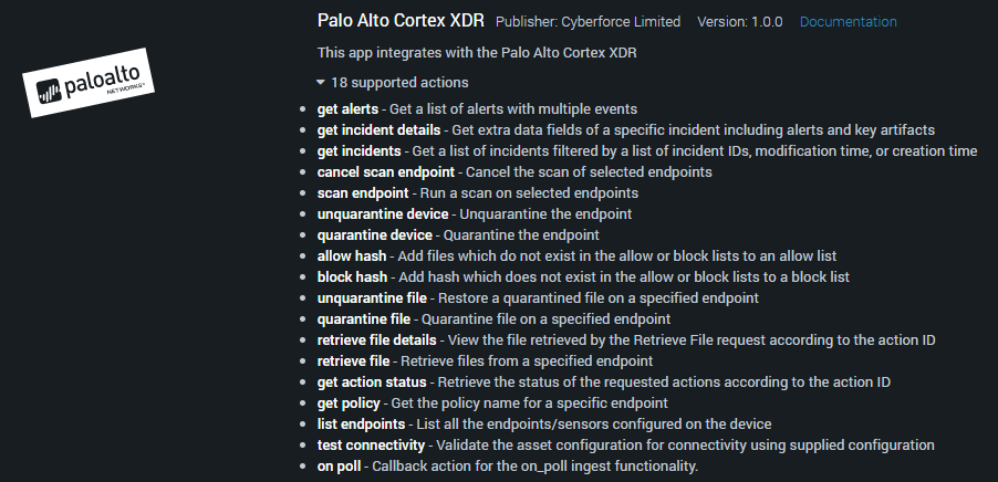 New App: Palo Alto Cortex XDR · Issue #460 · phantomcyber/phantom-apps · GitHub