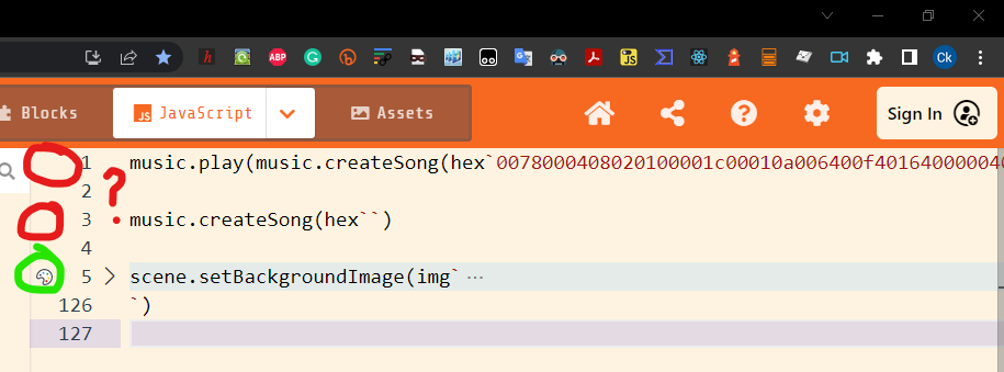 Button doesn't appear to the left side of the Monaco editor to edit a song · Issue #5653 ...
