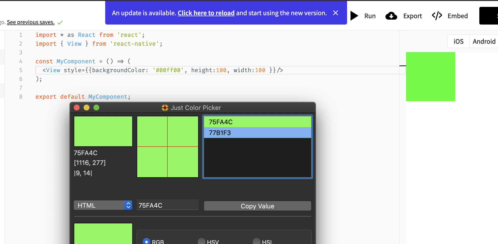 Button color rendered different from it's code · Issue #1731 · callstack/react-native-paper · GitHub