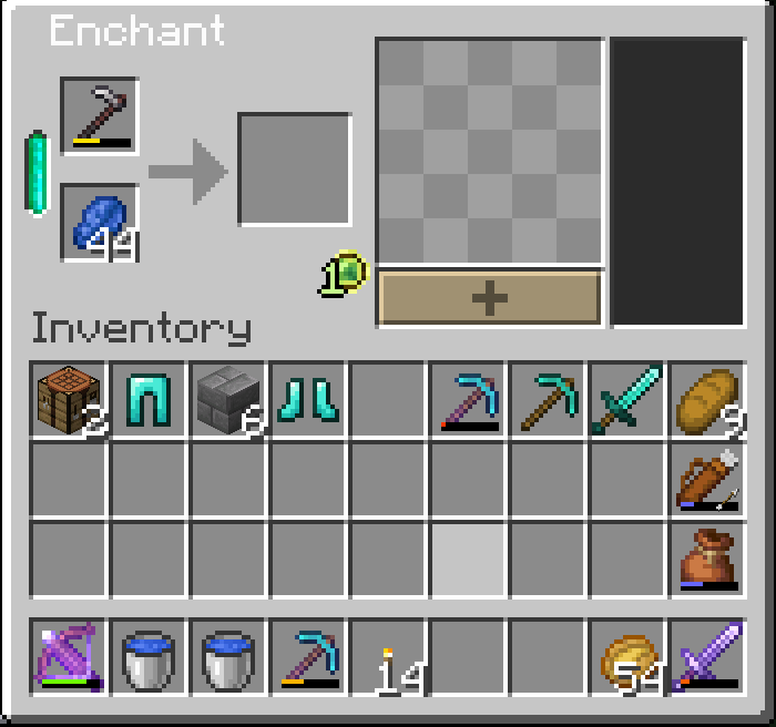 Shift clicking an item with pending enchants into a matrix table will ...