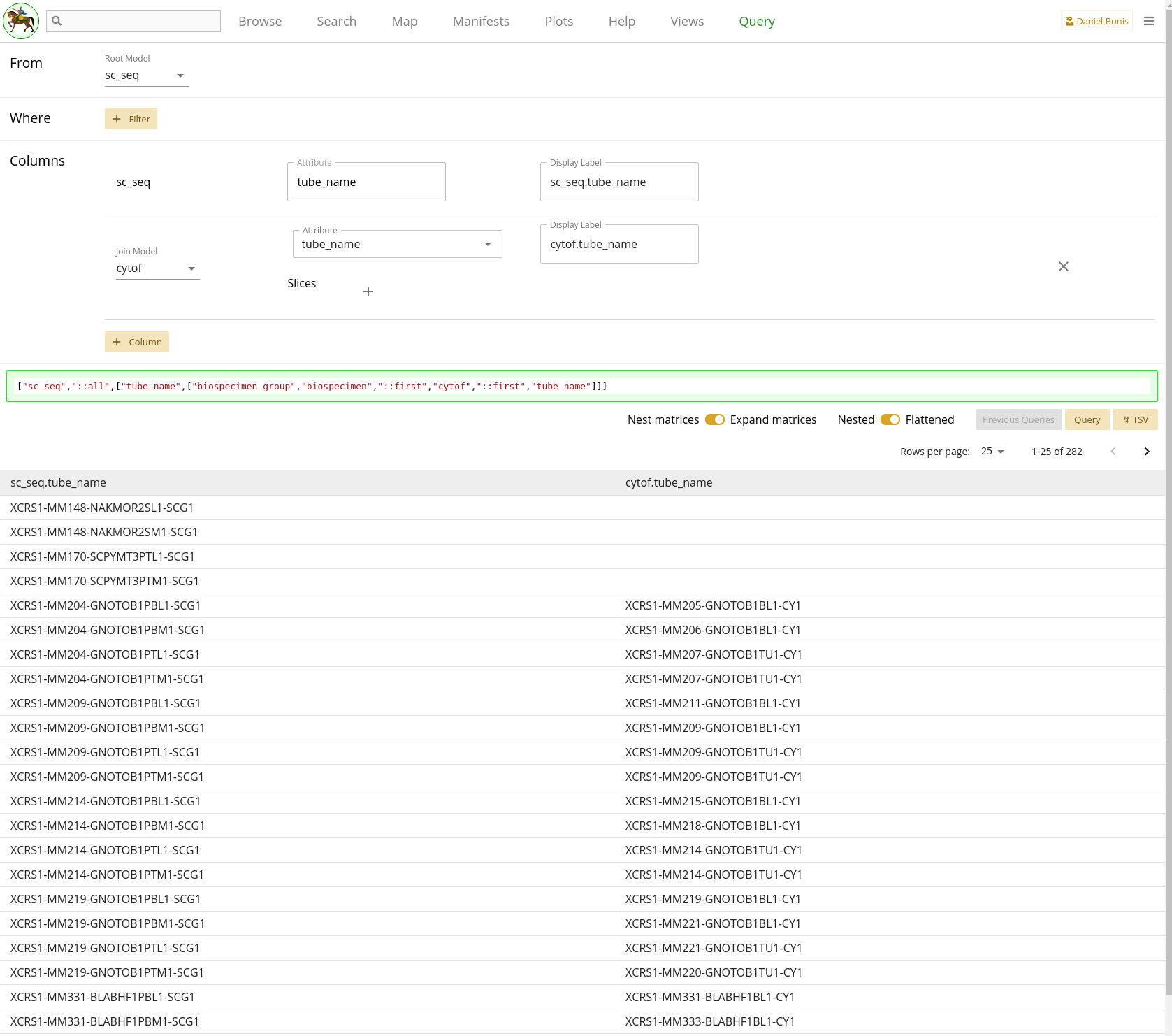 Query allows but fails to run "is present" on a model's identifier (to check for link existence ...
