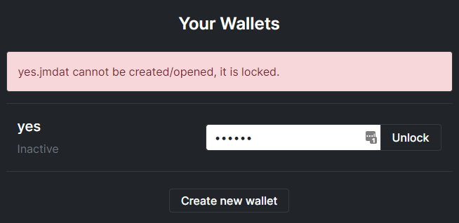 yes.jmdat cannot be created/opened, it is locked. · Issue #191 · joinmarket-webui/jam · GitHub