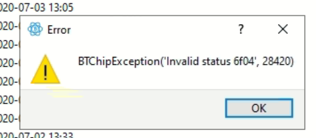Ledger wallet, weird error messages at launch · Issue #6327 · spesmilo/electrum · GitHub
