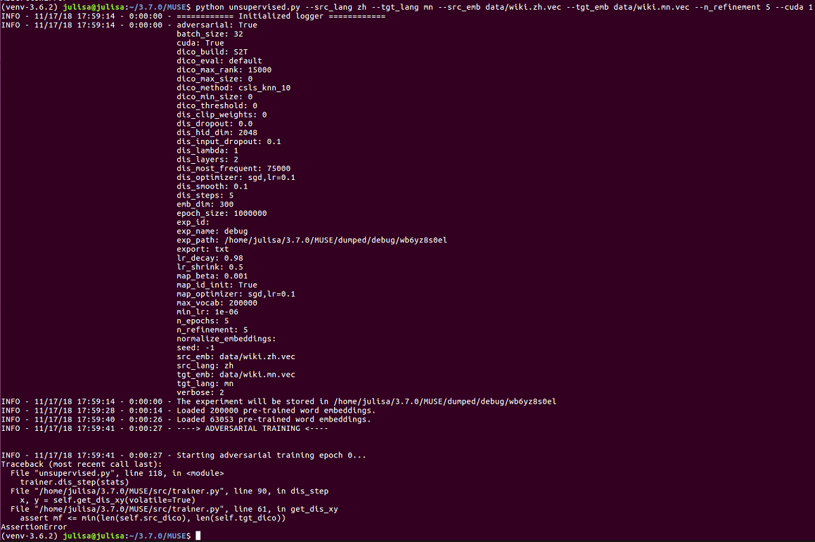 Assertionerror At End Of Processing Word Embedding · Issue 88