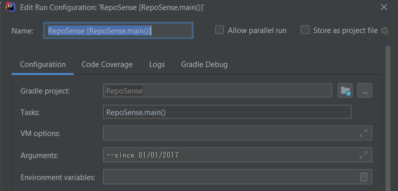 Debugging with Arguments · Issue #1848 · reposense/RepoSense · GitHub