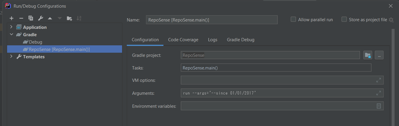 Debugging with Arguments · Issue #1848 · reposense/RepoSense · GitHub