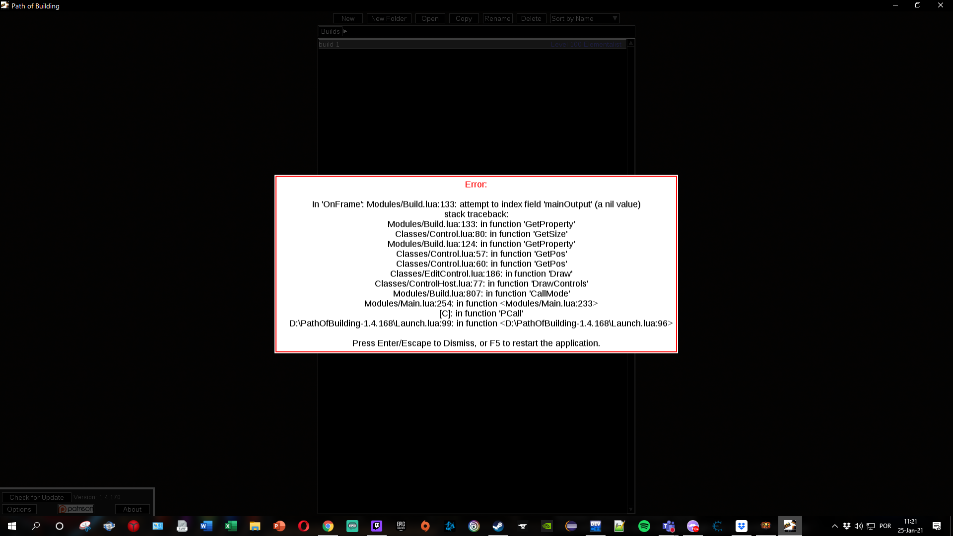 Pointers Not Getting Recognised · Issue 2041 · Pathofbuildingcommunitypathofbuilding · Github 