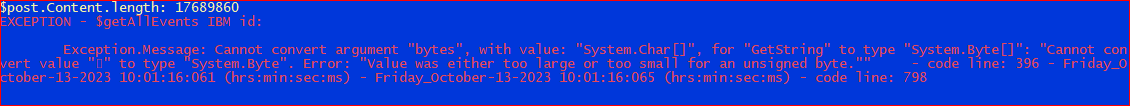 System.Byte error occurs when data size large · Issue #20488 · PowerShell/PowerShell · GitHub