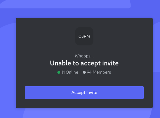 Discord Link Does Not Work · Issue 6604 · Project Osrm Osrm Backend · Github