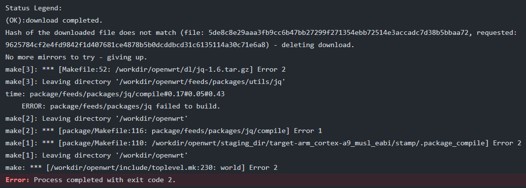 更新到最新源码后 package/feeds/packages/jq failed to build · Issue #10189 · coolsnowwolf/lede · GitHub