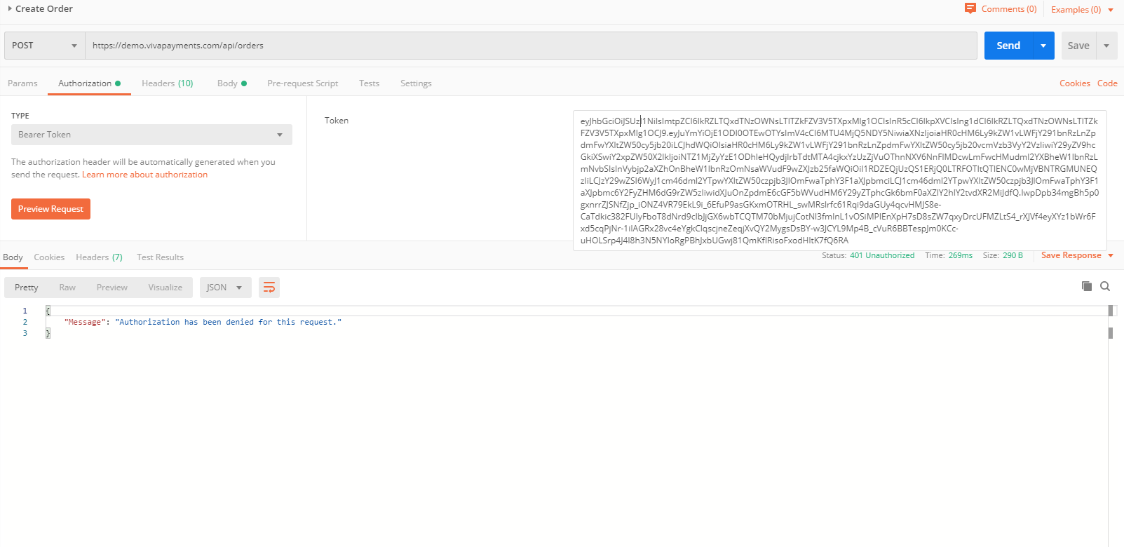 Cannot create order after authentication · Issue #1403 · VivaPayments/API · GitHub